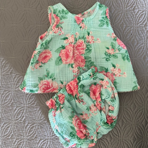 Mud Pie | Matching Sets | Mudpie Floral Diaper Set 69 Months | Poshmark